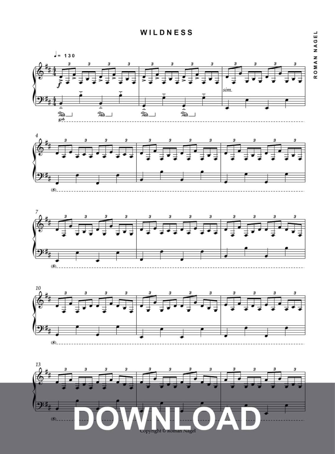 Wildness – Sheet Music – Download – Roman Nagel