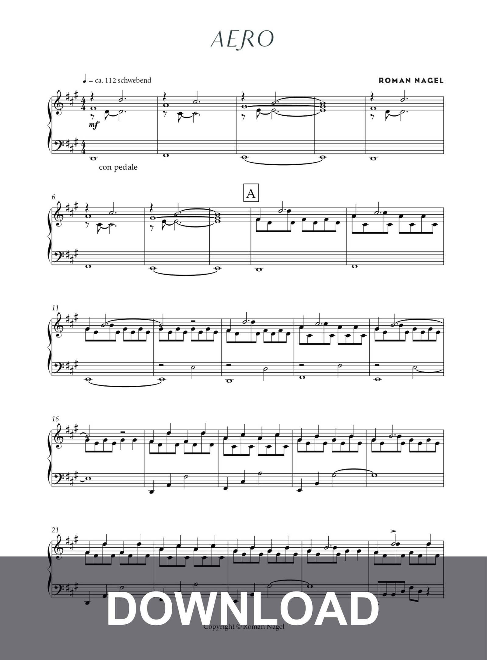 Aero – Sheet Music – Download – Roman Nagel