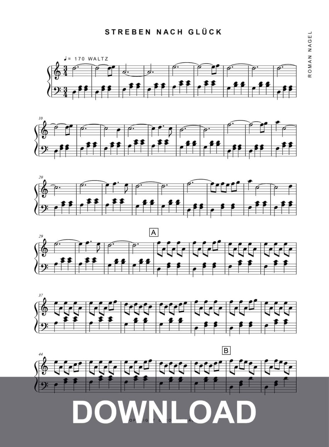 Streben nach Glück – Sheet Music – Download – Roman Nagel